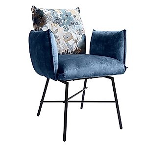 Zerifevni Armchairs Comfortable Desk Chair, Upholstered Modern Living Room Chair, Home Office Chair (Blue)