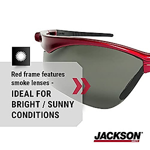 Jackson Safety SG Safety Glasses - Eye Protection for Men & Women - ANSI Z87.1 - Pack of 12 (Multiple Styles)