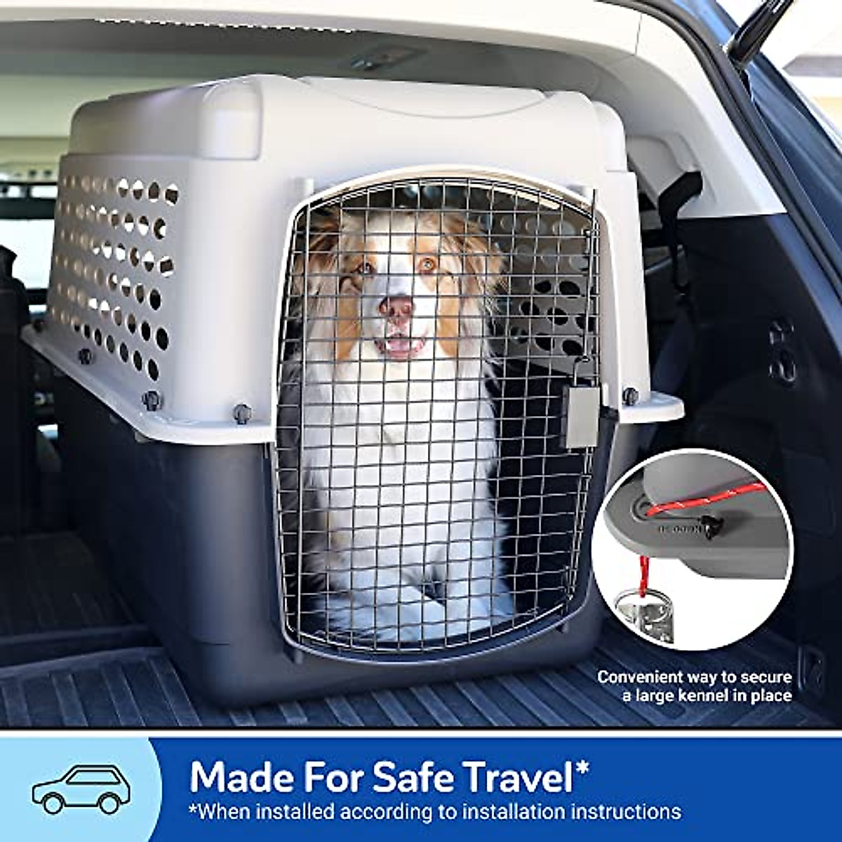 Petmate Vari Dog Kennel 36", Taupe & Black, Portable Dog Crate for Pets 50-70lbs