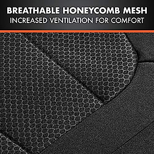 carXS FreshMesh Car Seat Covers Full Set with Black Accent – Mesh Front Seat Covers with Split Bench Back Seat Protector, Interior Covers for Auto Truck Van SUV