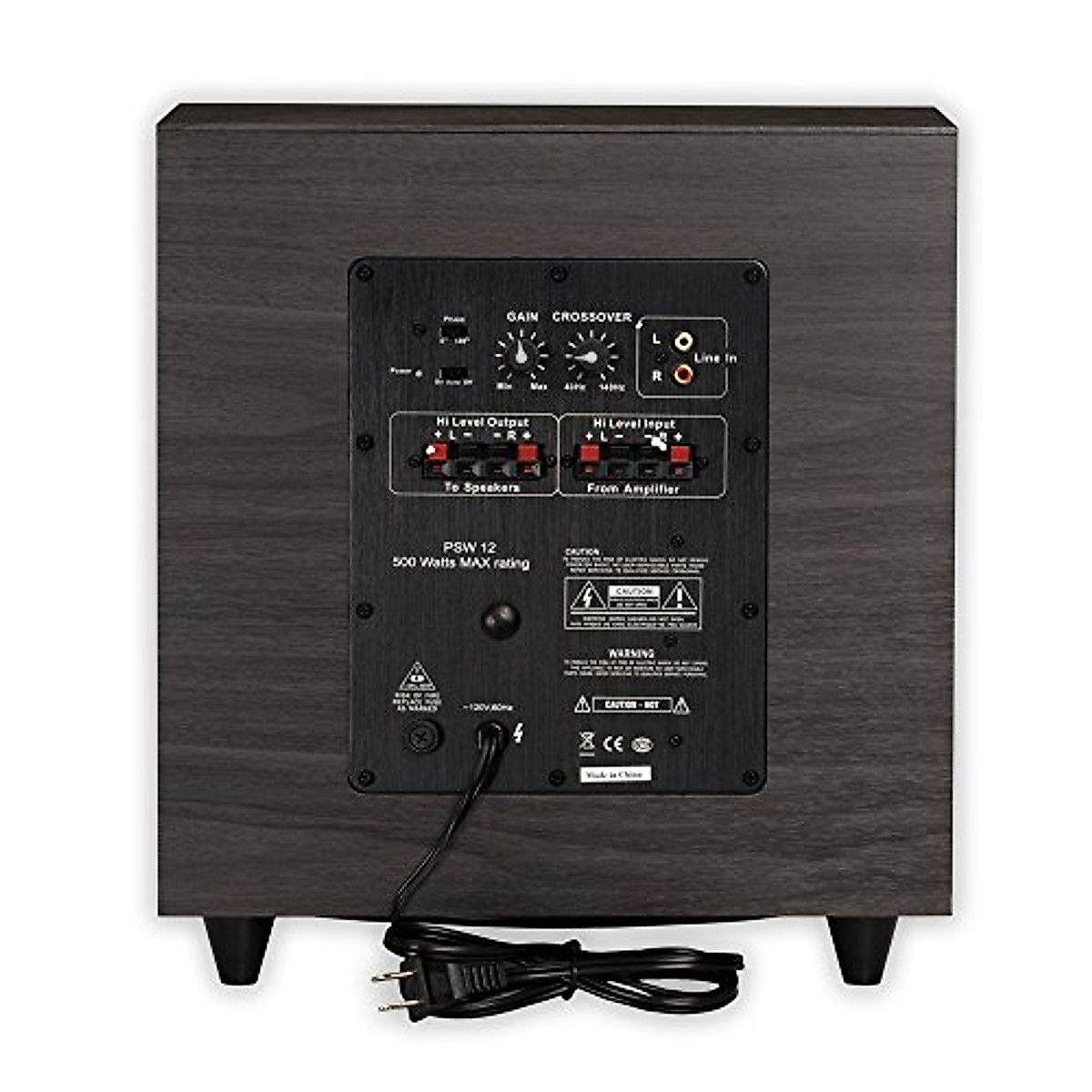 Acoustic Audio PSW-12 500 Watt 12-Inch Down Firing Powered Subwoofer (Black)