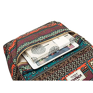 Kinmac Waterproof Laptop Backpack For Laptop Up to 15.6 Inch Men Women Travel Outdoor Backpack (Bohemian)