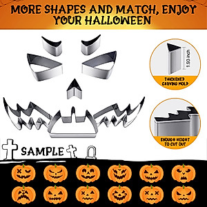 Halloween Pumpkin Carving Kit, NEW 21PCS Safe and Easy Pumpkin Carving Tools for Kids, Professional Pumpkin Carving Set with Stainless Steel Pumpkin Carving Stencils for Halloween Decoration