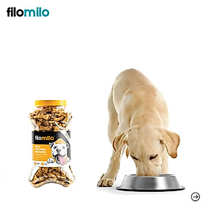 filomilo – Real Chicken Biscuits (Treats) with Ayurvedic Brahmi Powder for All Type of Dogs_17.63 OZ (500 Grams - Chicken Flavour)