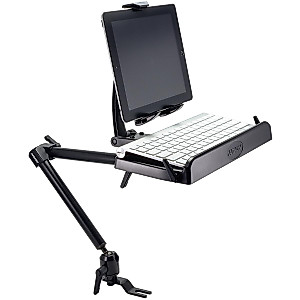 ARKON Mounts -Tablet And Keyboard Tray Combo Car Mount | Tablet Holder For Car | Professional-Grade Durability | Easy Installation | Keyboard Tray | Fits iPad and Samsung Tablets