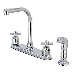 Kingston Brass FB751ZXSP Millennium 8" Centerset Kitchen Faucet, Polished Chrome