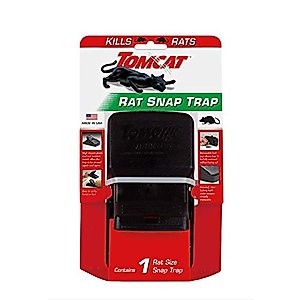Tomcat Rat Snap Trap, 1 Rat Size Trap - Reusable - Effectively Kill Rats - Ideal for Home and Farm Use
