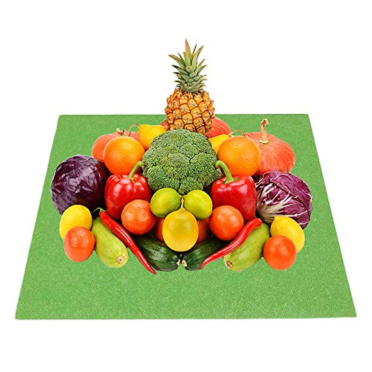 8 Pieces Fruit and Veggie Life Extender Liner,15 x 12 Inch Refrigerator Shelf Liners,Produce Saver Washable Life Extender Foam Mats for Fridge Refrigerator Drawers