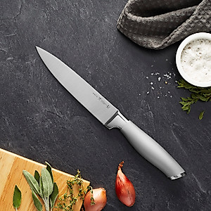 HENCKELS Modernist Razor-Sharp 6-inch Utility Knife, Tomato Knife, German Engineered Informed by 100+ Years of Mastery, Gray