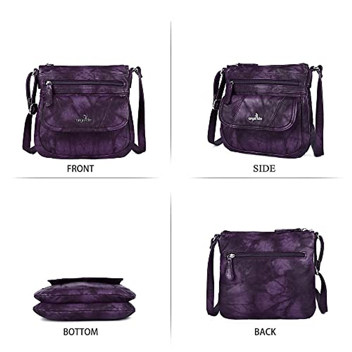 Angelkiss Small Womens Crossbody Bag Leather Shoulder Purse for Women Hobo Bag with Adjustable Shoulder Strap