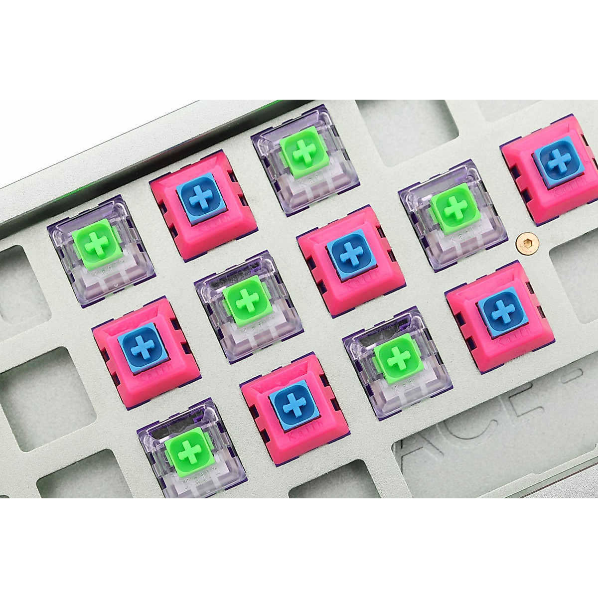 KPREPUBLIC kailh Box Cyber p EVA Tactile Switch SMD Clear MX Switches for Mechanical Gaming Keyboard 62g 67g 5pin 50m Clear housing Punk (Kialh EVA Switch 62g x70)