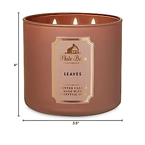 Bath & Body Works Leaves Scented Candle 14.5 Ounce 3 Wick