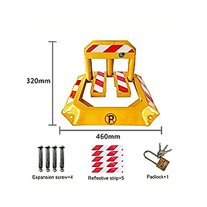 OUSIKA Parking Post, Parking Barrier, for Parking Lot Parking Guide Blocks,Car Ground Lock, Parking Space Lock, Parking Pile Parking Space Lock Bollard