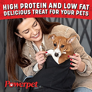 Powerpet Treats Beef Jerky Twists - 100% Natural Dog Chews - High Protein, Low Fat - Made from Premium Beef Esophagus - Promotes Dental Health - Long-Lasting Treats - Great for All Breeds - Pack of 12