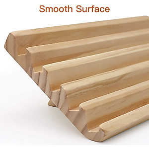 plusvivo Domino Racks with Stand Set of 4, Mexican Train Dominoes Set Trays Wooden Domino Holders for Mexican Train and Other Domino Games for Kids & Adults - Hobbies, Indoor Activities & Family Fun