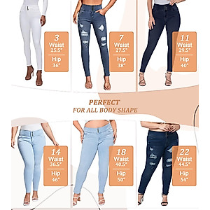 Hybrid & Company Women's Butt Lift V3 Super Comfy Stretch Denim Jeans P45075SK White 11