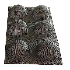 DOITOOL Oven Bread Mold Fondant Molds Glass Bakeware Burger Buns Cookie Burger Bun Pan Pudding Silicone Fiberglass Black Baking Cake Mold Baking Supplies Bakery Bread Mold French Fudge