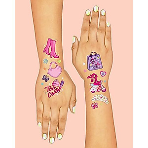 xo, Fetti Pink Temporary Tattoos for Girls - 42 styles | Pink Birthday Party Supplies, Party Favors, Cute Decorations, Easter Basket