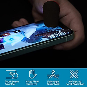 120 Pcs Finger Sleeve for Gaming Anti Sweat Game Controller Finger Thumb Sleeve Breathable Finger Covers Touchscreen Gaming Gloves for Mobile Phone Game, 4 Designs (Colorful)