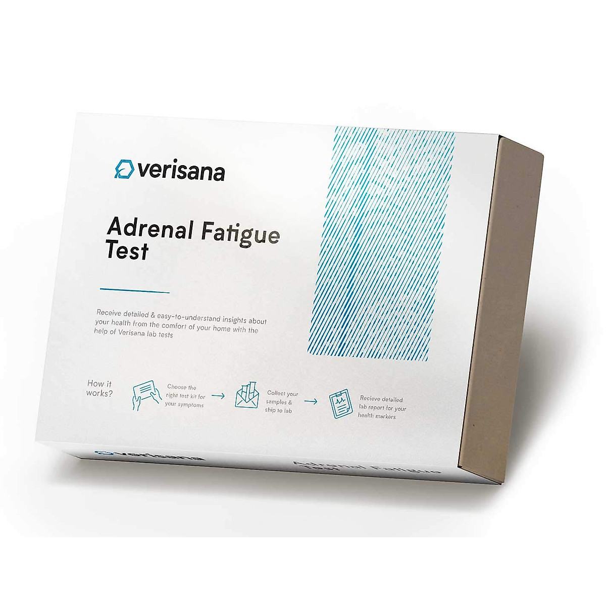 Adrenal Fatigue Test – Saliva Test Kit for Diurnal Cortisol Levels and DHEA – Measure 4 Salivary Cortisol Levels and 1 DHEA Level to Determine Cause of Anxiety, Depression, etc. - Verisana