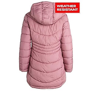 Reebok Women's Winter Jacket - Reversible Quilted Puffer with Sherpa Fleece Lining – Parka Coat for Women (S-3X, Plus Size), Size Large, Dark Dusty Rose