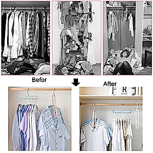 Magic Space Saving Clothes Hangers 10 Pack Cascading Hanger 9 Slots Closet Organizer Space Saver for Heavy Clothes (10)