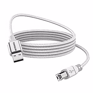 MOSWAG USB Printer Cable 6.6FT/2Meter USB Printer Cord Durable USB 2.0 Type A Male to B Male Scanner Cord High Speed for HP,Canon,Dell,Epson,Lexmark,Xerox,Brother,Samsung and More