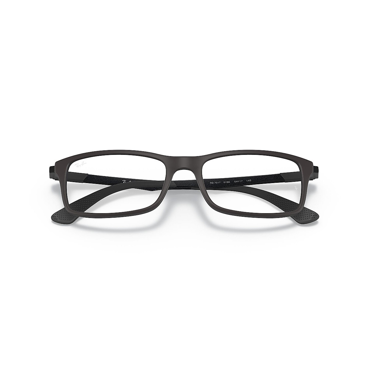 Ray-Ban RX7017 Rectangular Prescription Eyeglass Frames, Black On Green/Demo Lens, 54 mm