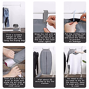 Activane Portable Clothes Dryer, Electric Air Clothes Dryer Bag, Folding Fast Drying Machine,Travel Light Dryer, for Household Apartment