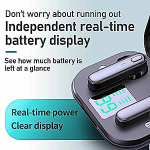 Earphone Bluetooth Wireless Headset Waterproof Deep Bass Earbuds True Wireless Stereo Headphone with Mic Sport Earphone (Color : A)