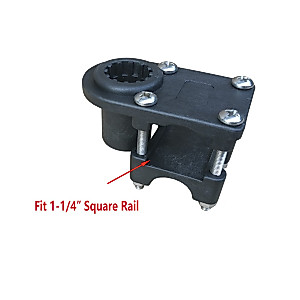 Brocraft Pontoon Boat Rod Holder/Fishing Rod holder for Square/Rail mount