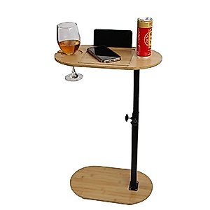 Bathtub Trays,Height Adjustable Bathtub Tray for Luxury Bath,Bath Accessories & Table with Wine Glass Holder,Book Stand Bathroom Organizer,Wine Glass Holder. (Natural)