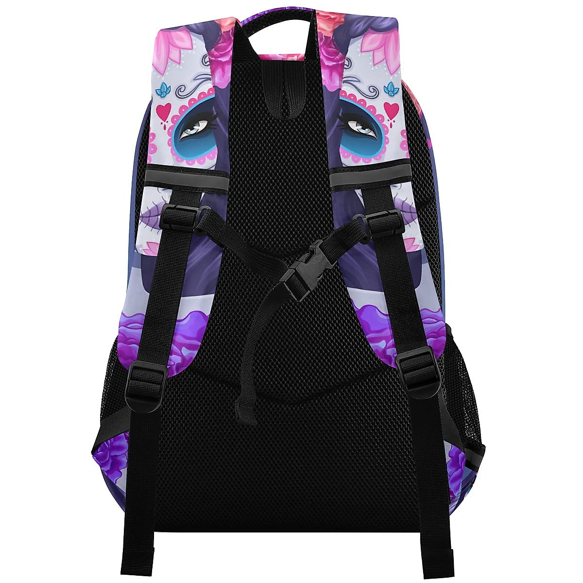 ALAZA Day Of Dead Sugar Skull Backpack Purse for Women Men Personalized Laptop Notebook Tablet School Bag Stylish Casual Daypack, 13 14 15.6 inch