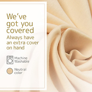 Impresa Infant Lounger Cover fits Snuggle Me Lounger - Tight Fit - 100% Cotton Sheet for Infant Floor Seat - Machine Washable - Natural Color