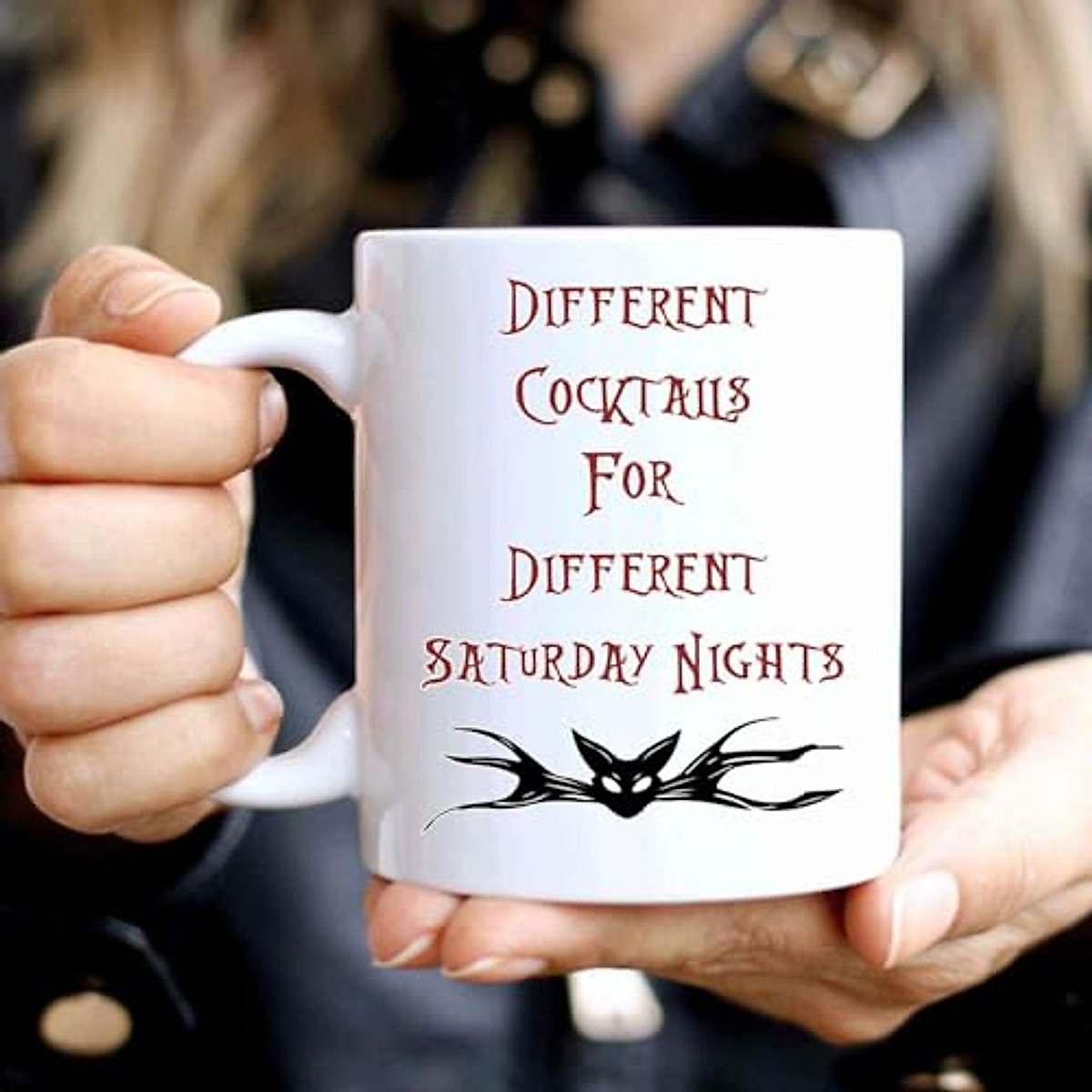 Cocktail Lovers Gift for Birthdays & Christmas, Great for Holy Saturday Nights - Navy Multicolor Unisex Sweat, 11 Oz White Ceramic Coffee Mug