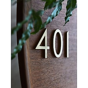0-9 5cm Golden Brass Numbers Retro Hotel Dormitory Room Door Plates Metal Digital House Number, 1pcs (Color : Number 6)