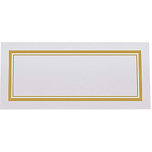 Double Line Border Printable Place Cards, Gold (Choose Color), Set of 60 (10 Sheets), Laser & Inkjet Printers - Wedding, Party, Dinner, and Special Events - Made in the USA