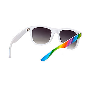 Gravity Shades Rainbow Color Rectangle Frame Sunglass