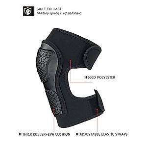 MiJiTrio Knee Pads Construction Heavy-Duty Work Knee Pads - Professional Non-Slip Hard-Shell Tactical Knee Protector with EVA Cushion Support soft and comfortable- For Construction, Gardening (Large)