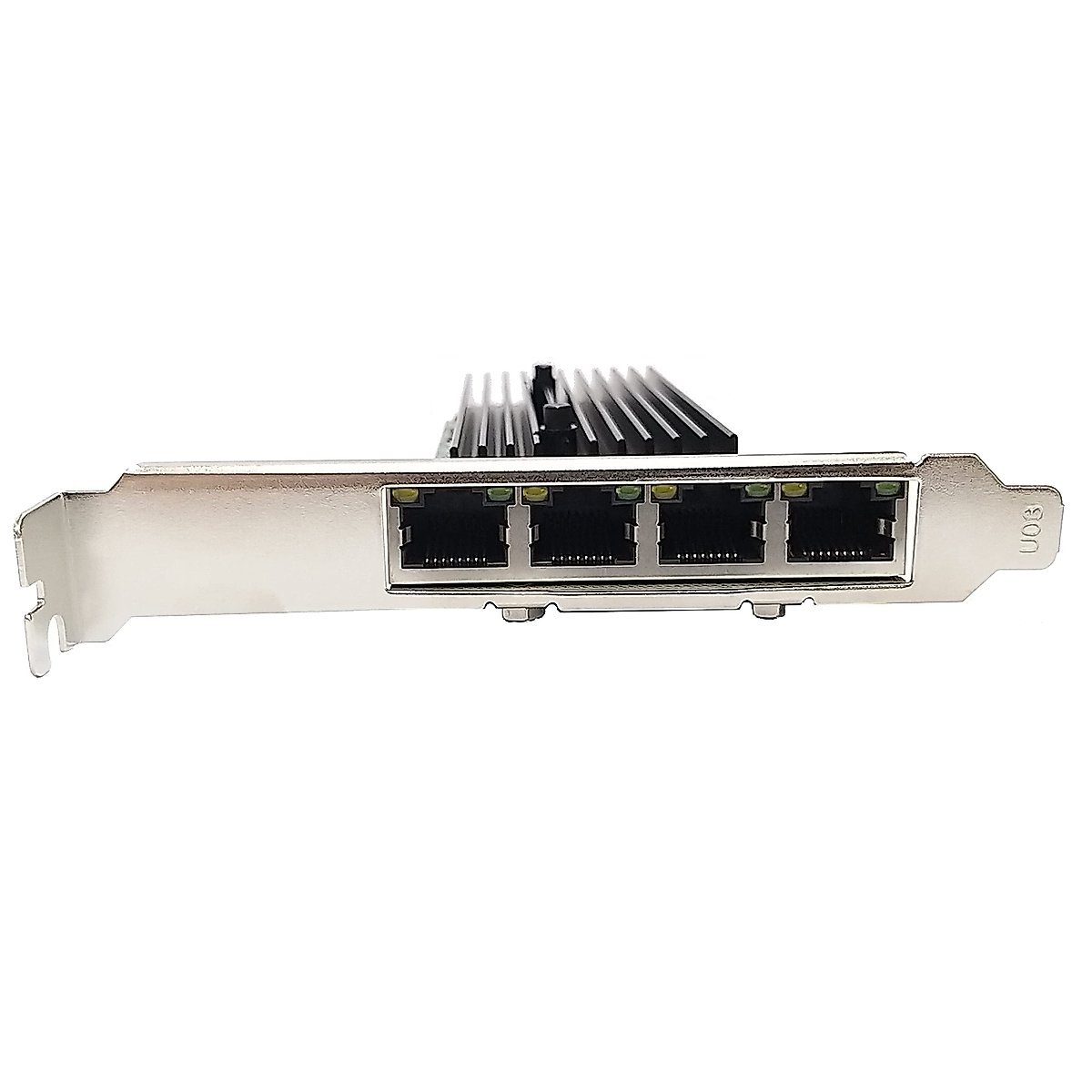 HINYSENO 4 Port RJ-45 10/100/1000Mbps PCI-Express x 4 Gigabit Ethernet Server Adapter Quad-Port Network Interface Controller Card for Intel 82576 Chipset, Compare to Intel 82576