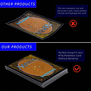 400 Pcs Ultra Clear Perfect Fit Sleeves for MTG, Perfect Inner Sleeves for Double Sleeving, Soft Penny Sleeve Snug Fit Baseball Sports Card Sleeves 64x89mm