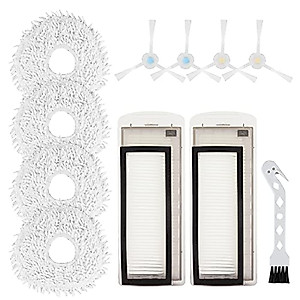 Replacement Accessories Compatible with Robot Sweeping Narwal T10,Microfiber X2 Filters X4 Side Brushes X4 Mop Cloth X1 Brush