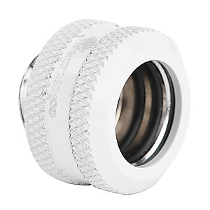 Pomya Water Cooling Fitting, 14mm Water Cooling Compression Fitting for Rigid Acrylic Tube OD (Pack of 4)(White)