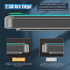 [2+2 Pack] Cizerin Tempered Glass Screen Protector for T-Mobile REVVL V+ 5G 2021 6.82 inch(T-Mobile REVVL V Plus 5G) - and Camera Lens Protector - Anti-Fingerprint - Shatter Proof - Gorilla Glass