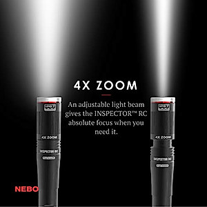 NEBO Rechargeable Pen Light Flashlight 360-Lumens Inspector Flashlights Features Flex Power, Meaning it can be Operated by The Included Rechargeable Battery or by 2X AAA Batteries