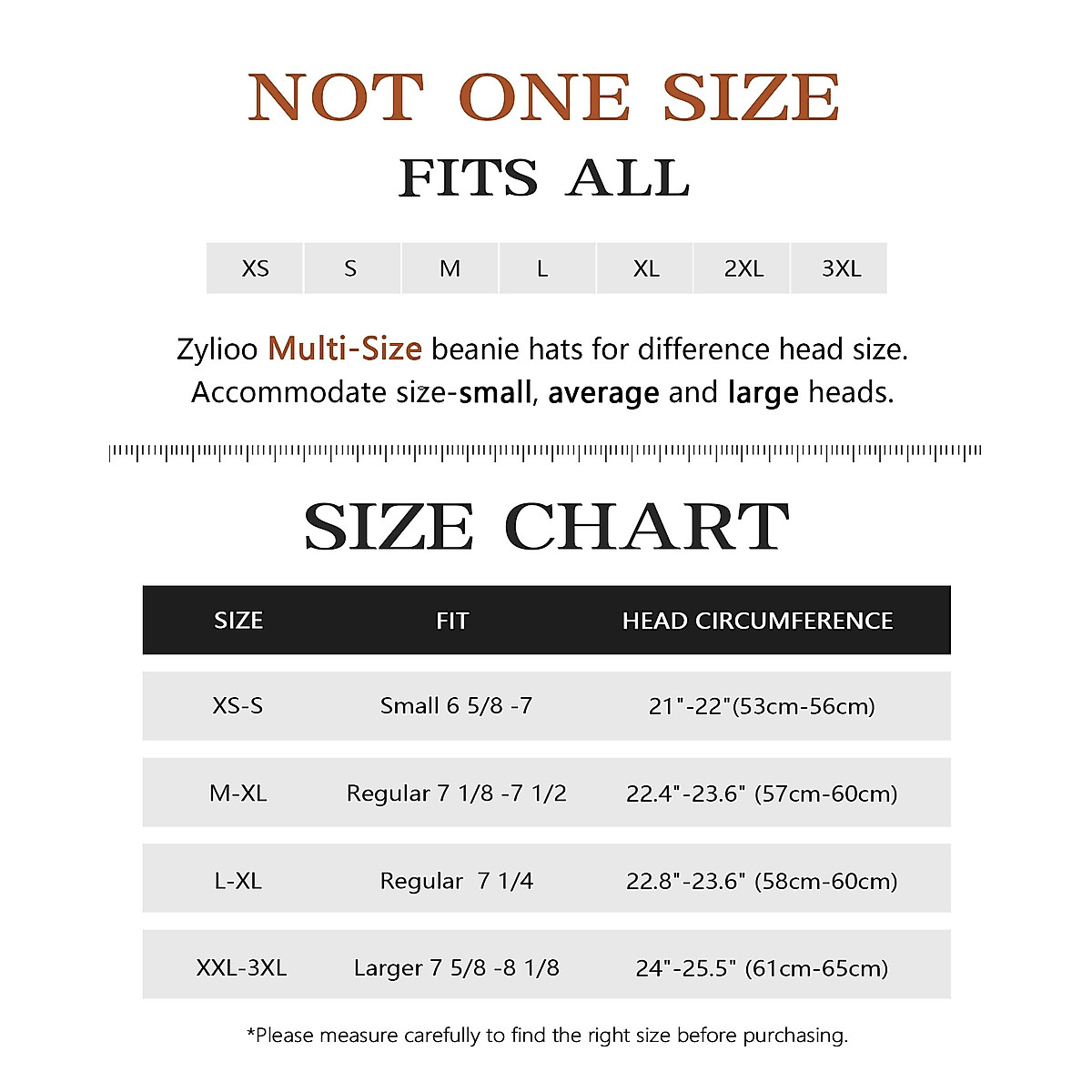 Zylioo Extra Large Beanie for Men Big Head,Winter Soft Knit Beanie Hat,Warm Stocking Cap for Men Women