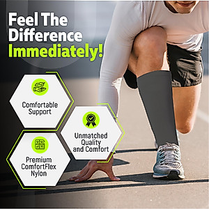 Crucial Compression Socks for Men & Women (20-30mmHg) - Best Graduated Stockings for Running, Athletic, Travel, Pregnancy, Maternity, Nurses, Medical, Shin Splints, Support, Circulation & Recovery