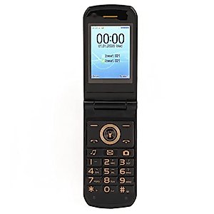 Heayzoki Clamshell Seniors Phone, 2G Large Screen Unlocked Flip Phone for Seniors, Long Standby Flip Phone Dual SIM Elderly Mobile Phone with 3800mAh Battery(Gold)