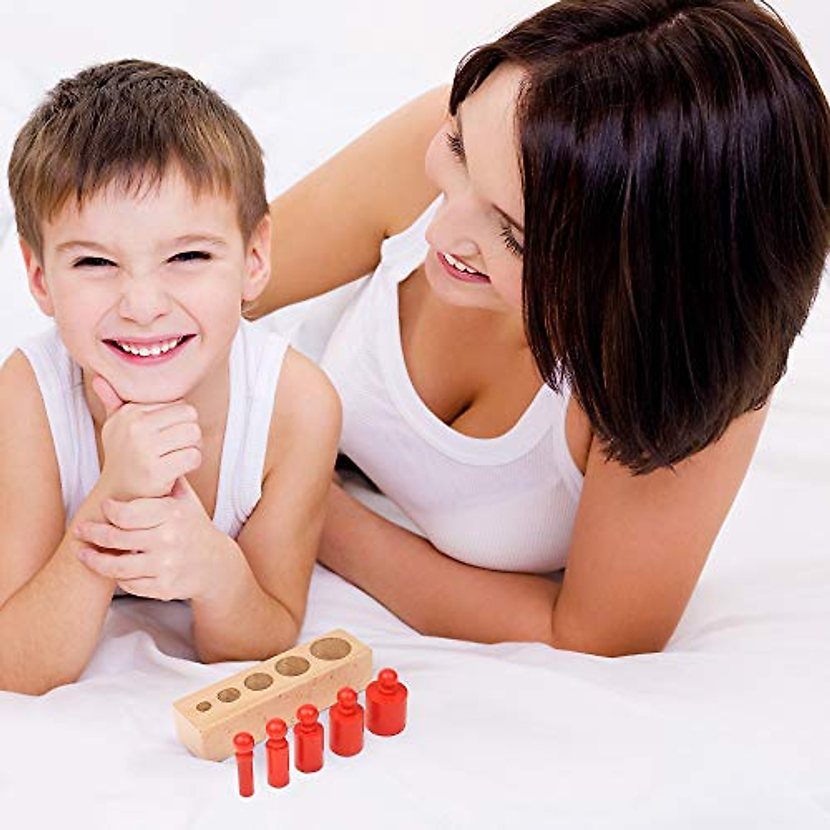 Boxiki kids Montessori Toys. Stacking Rainbow Wooden Puzzle. Innovative Puzzles to Boost Your Child's Brain Power and Creativity. Great Gift for Boys and Girls Aged 4+ Years Old.