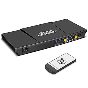 TESmart HDMI Switch 4X1 Quad Screen Multi-Viewer Splitter Seamless Switcher with 5 Display Modes IR Remote, Support 1080P@60Hz 4 in 1 Out(Black)
